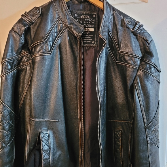 Affliction | Jackets & Coats | Affliction Black Premium Leather Biker ...